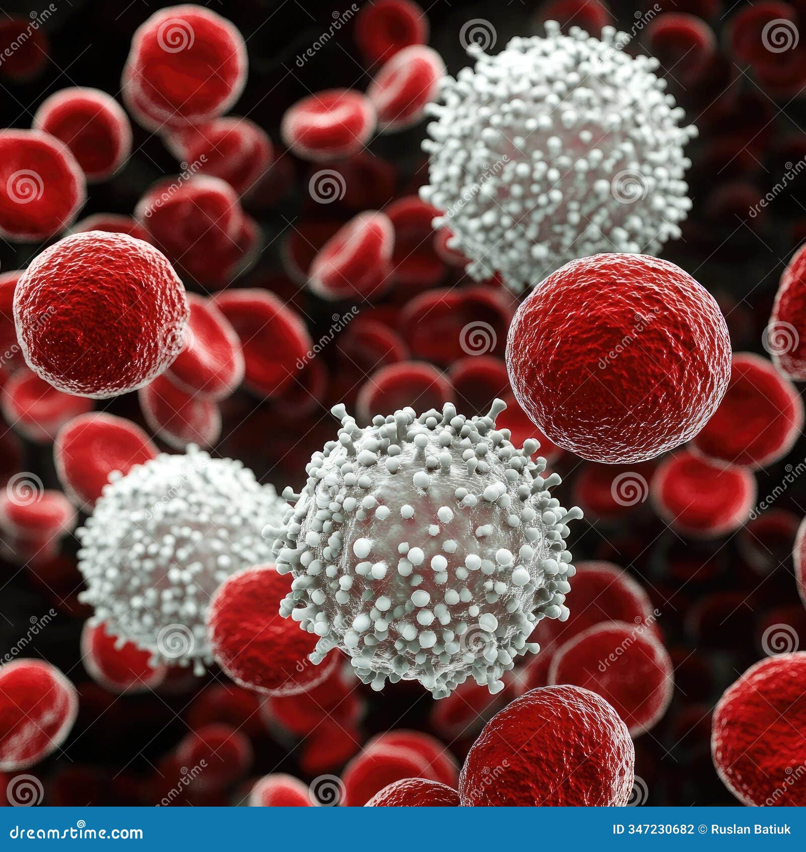 Microscopic Guardians: Leukocytes Magnified Under Microscope, Revealing ...