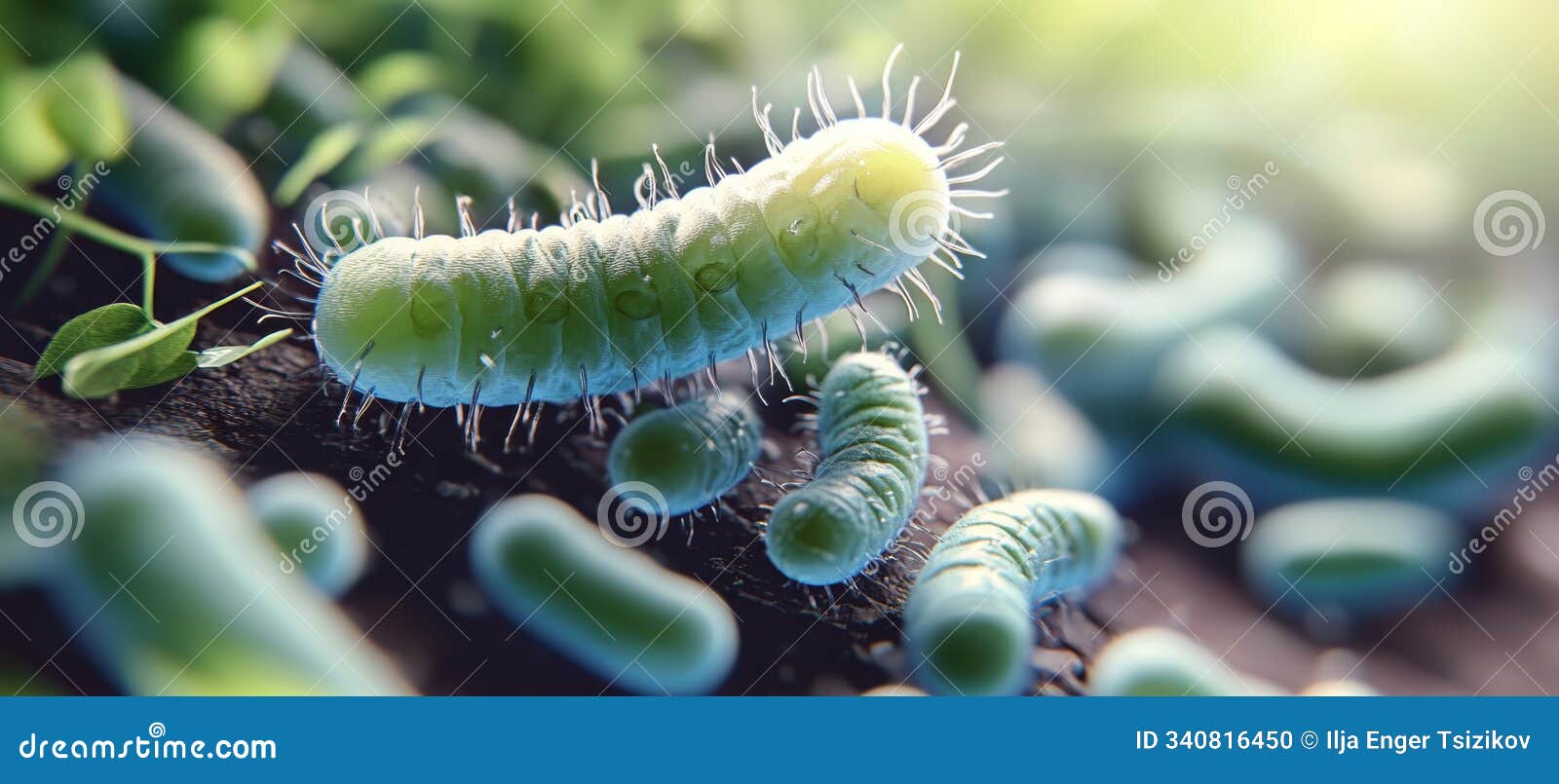 Microorganisms Or Germs That Cause Disease. Colorful Virus Or Bacteria ...