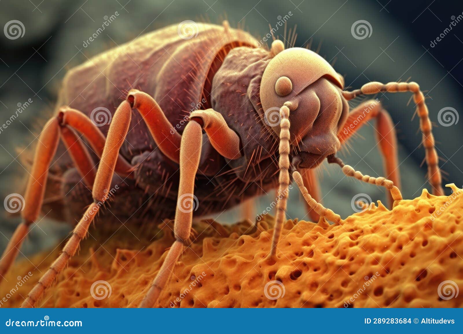 Microscopic Image of a Bed Bugs Body and Legs Stock Photo - Image of ...