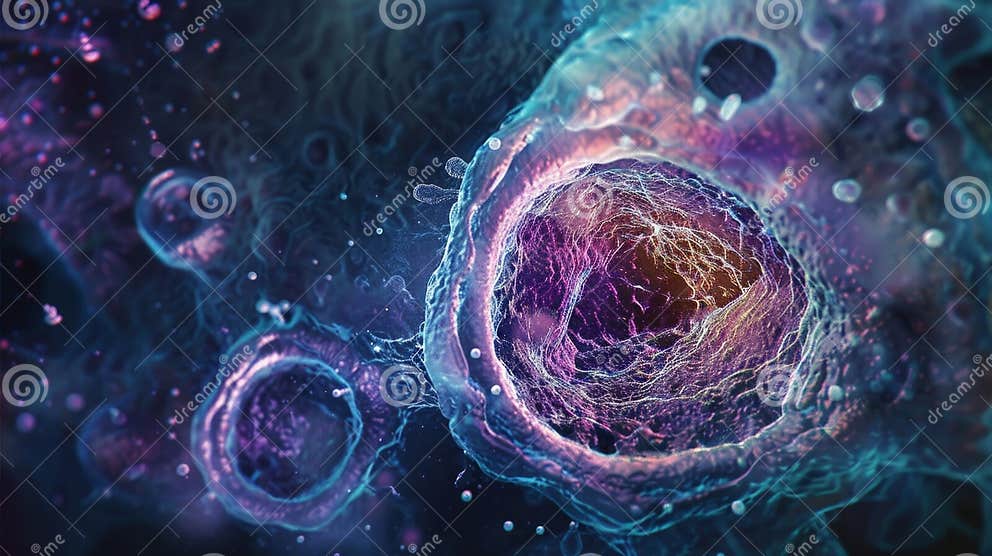 Microscopic Image of a Developing Embryo with Cytoplasmic Streaming ...