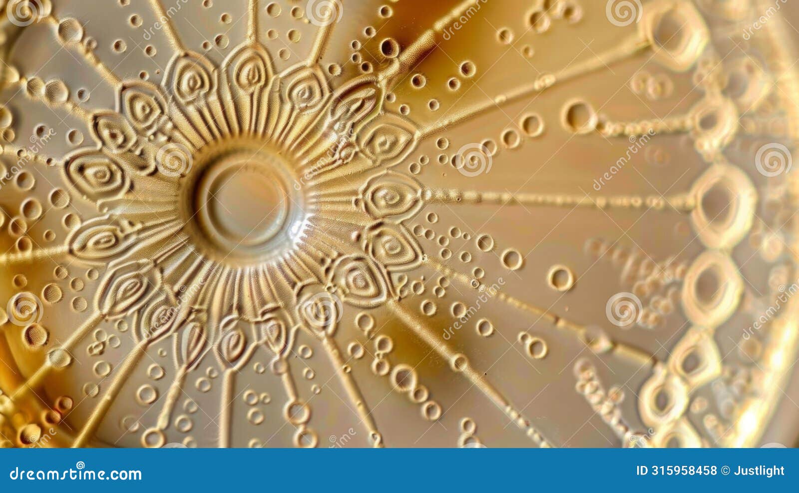 A Microscopic Image of a Diatom a Type of Unicellular Goldenbrown Algae ...