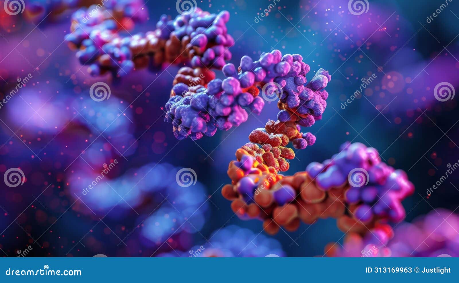 A Microscopic Image of an Enzyme Interacting with a Segment of DNA ...