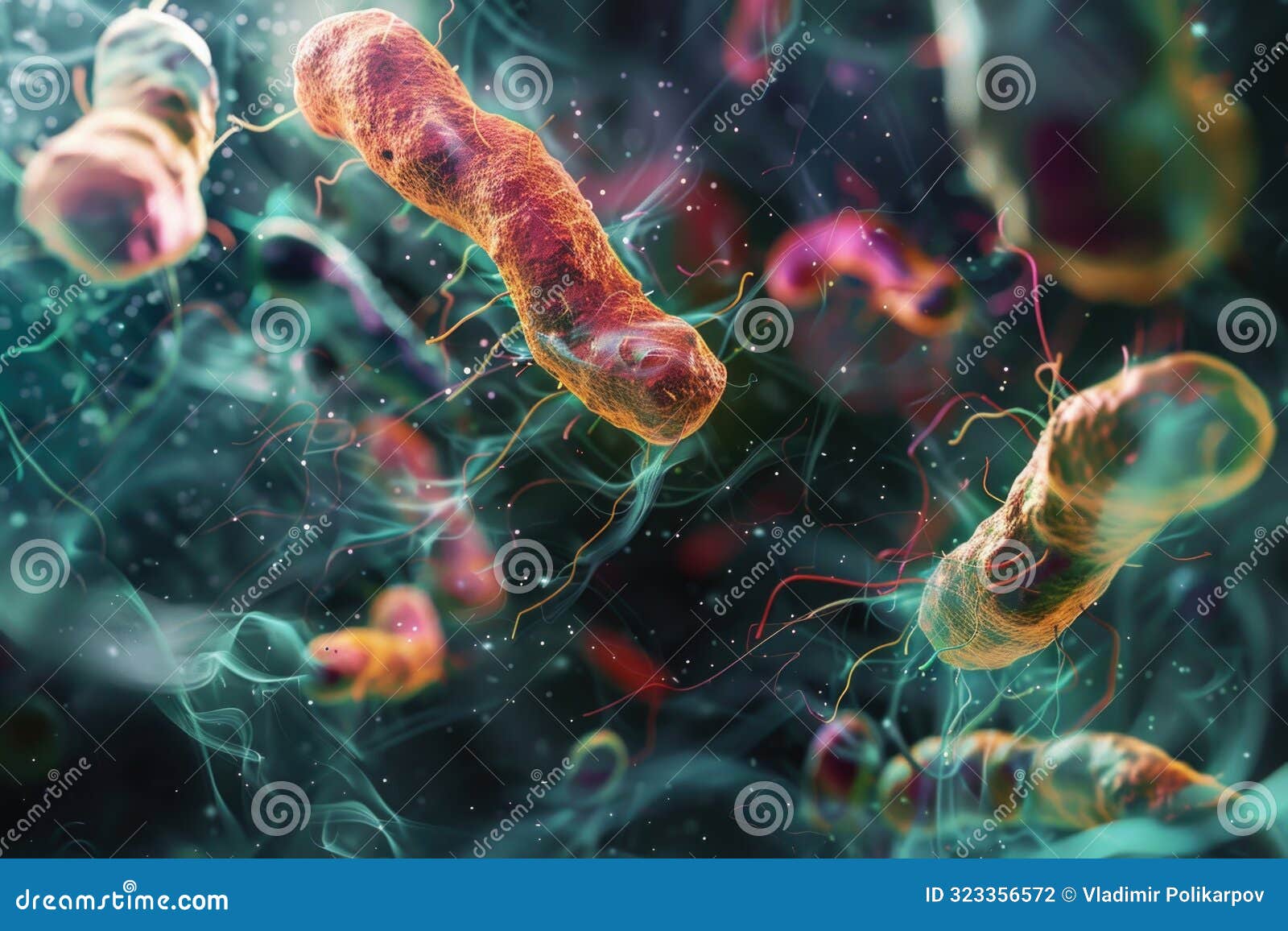 Microscopic Image of Germs Suspended in the Air Stock Photo - Image of ...