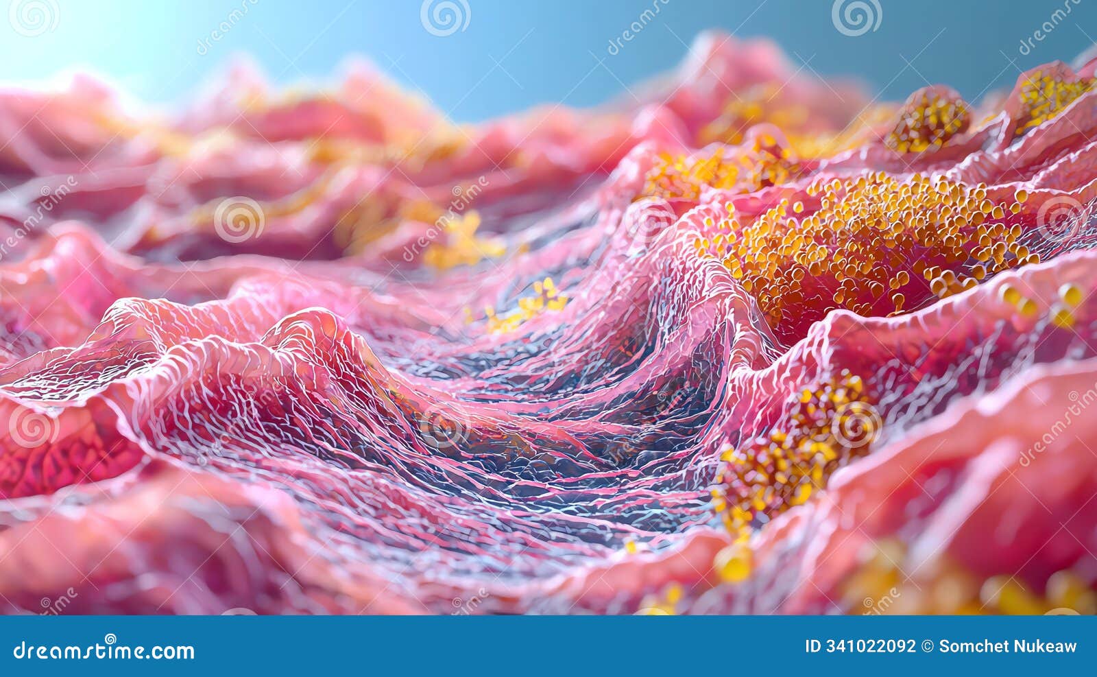 A Microscopic Image of Human Skin Cells Regenerating, with the Layers ...