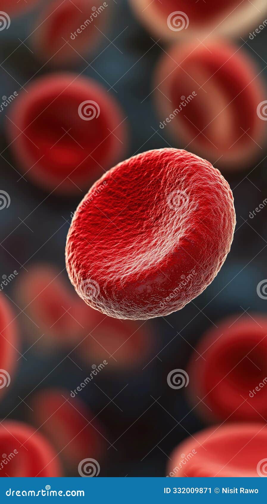 Microscopic Image of a Red Blood Cell, Showing Its Biconcave Shape and ...