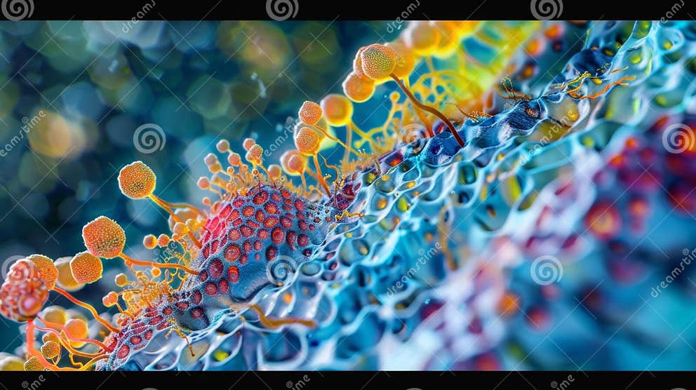 Microscopic Image Showing the Intricate Structure of a Reuptake ...