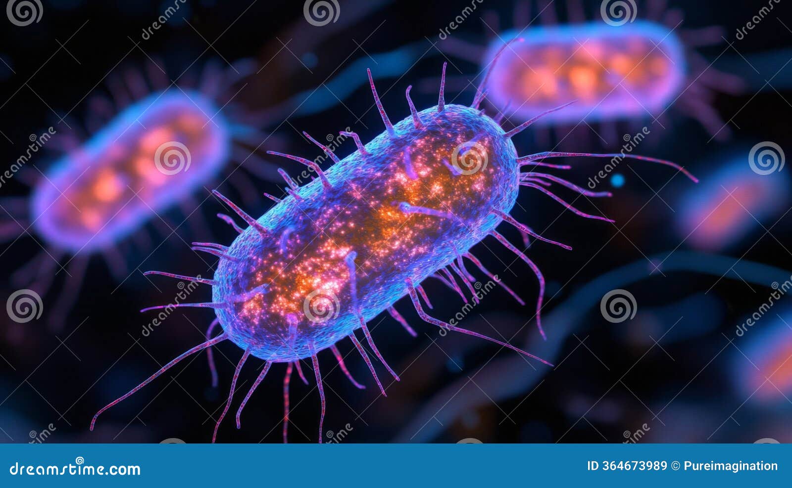 Rod-shaped Bacteria Morphology And Structure Analysis Stock Photography ...