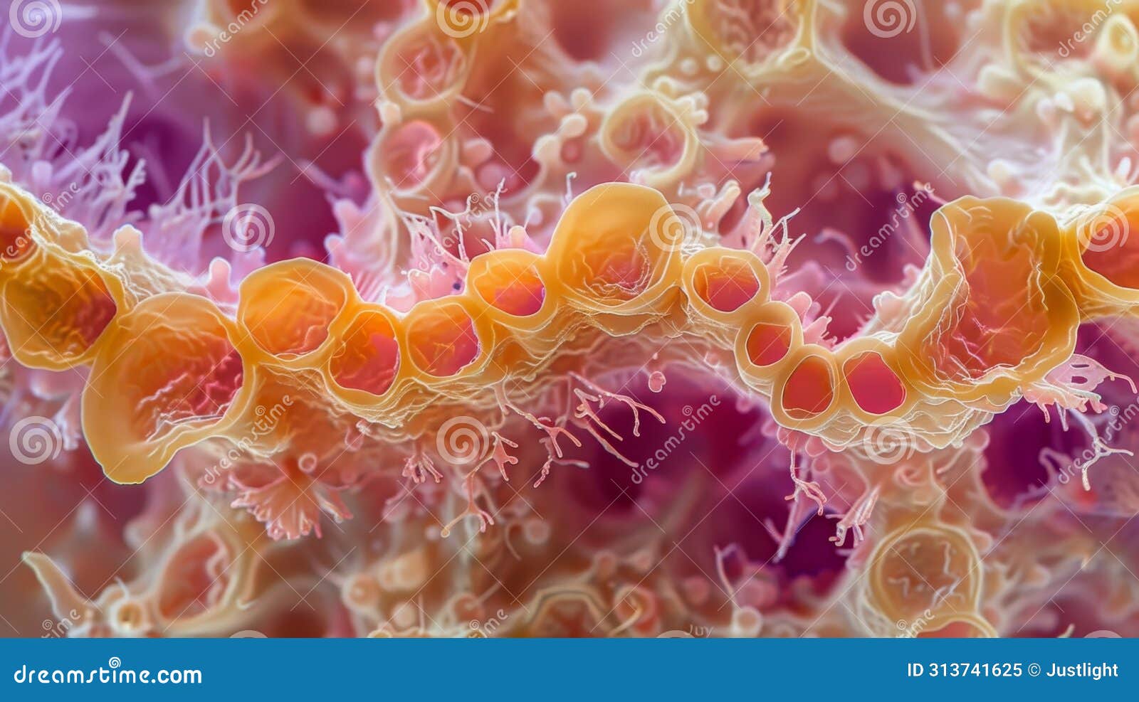 A Microscopic Image of a Single Hypha Showing the Tubelike Structure ...