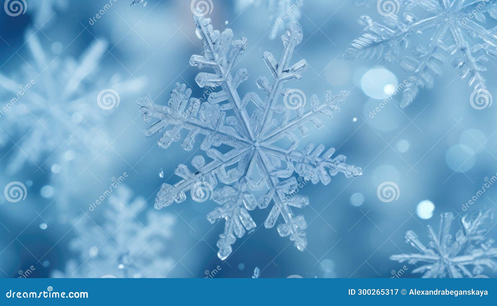 Microscopic Image of Snowflakes Stock Illustration - Illustration of ...