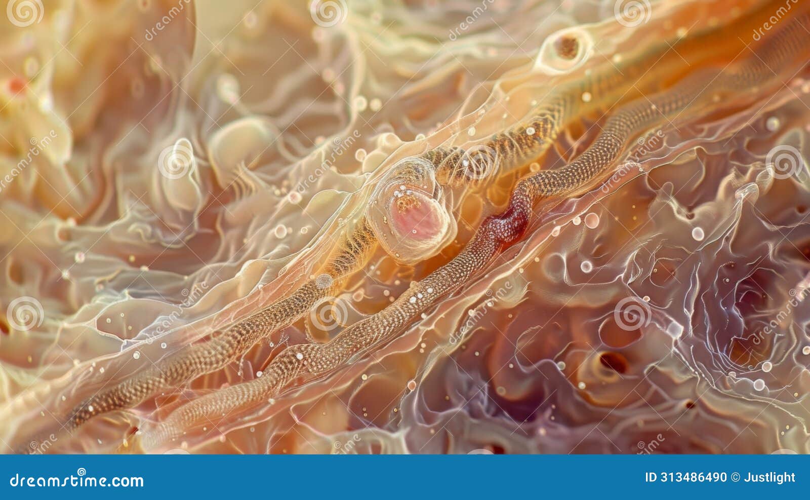A Microscopic Image of a Tapeworm Larva Cysticercoid Inside the Muscle ...
