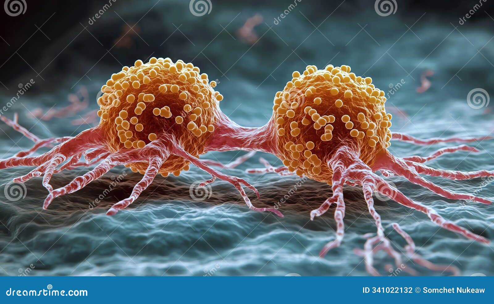 Cellular Interaction Vector Art Of An Exosome Interacting With A Sundamaged Skin Cell With ...