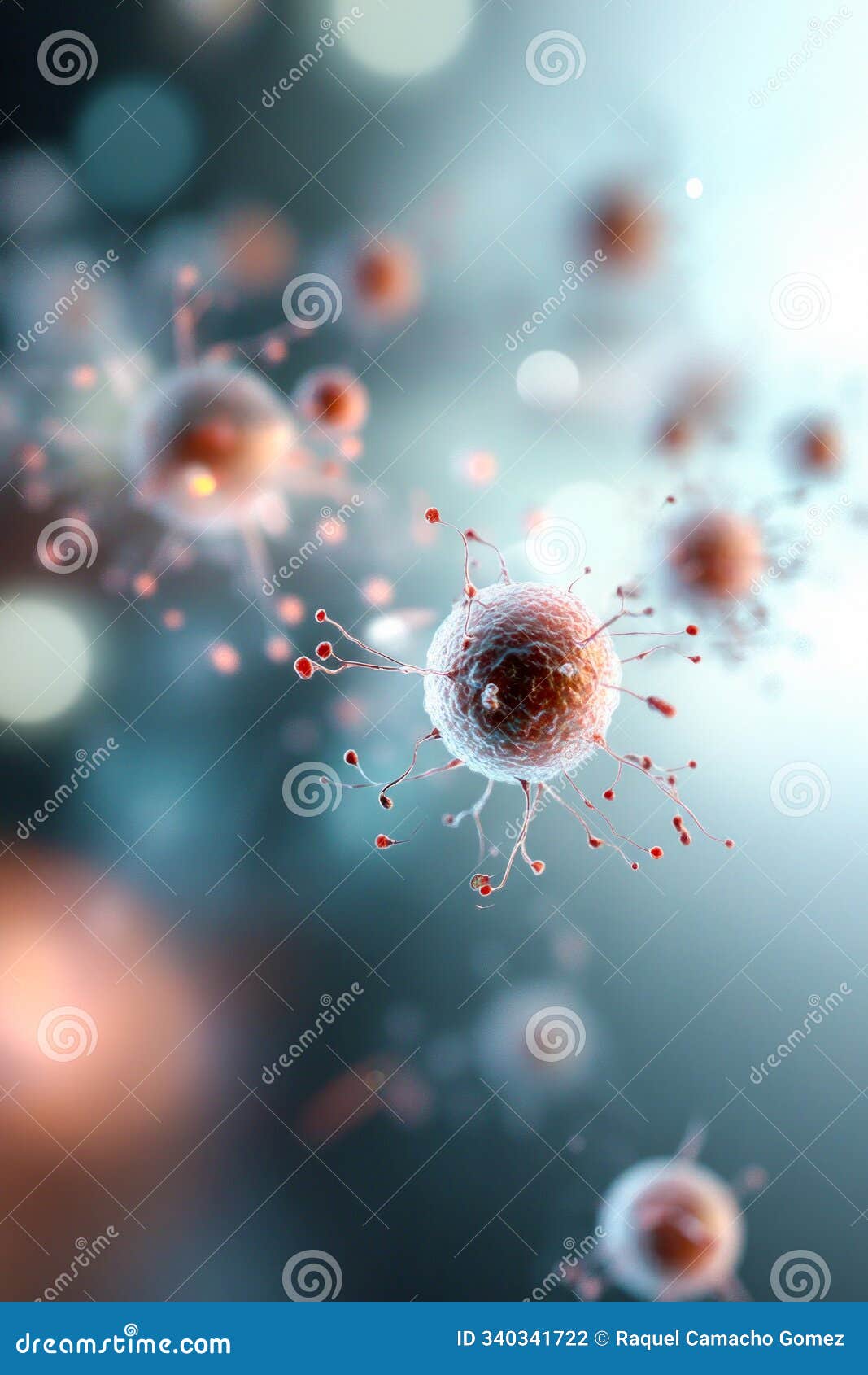 Microscopic Image of Viruses. Concept of Medicine, Biology, Science and ...