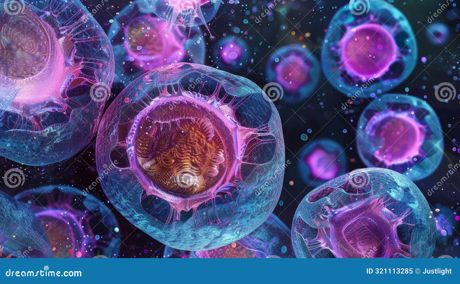 Microscopic Images Of Cells In Different Stages Of Cytokinesis ...