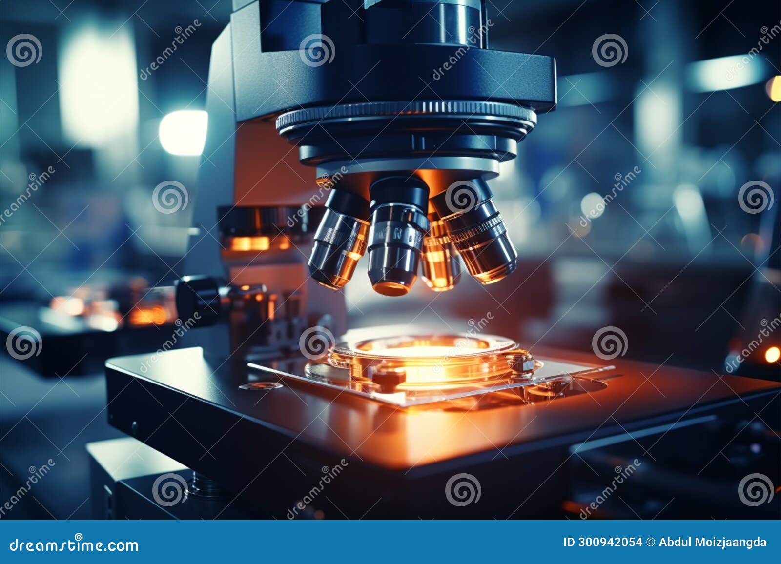 Optical Laboratory Realistic Microscope. Isometric Vector Image ...