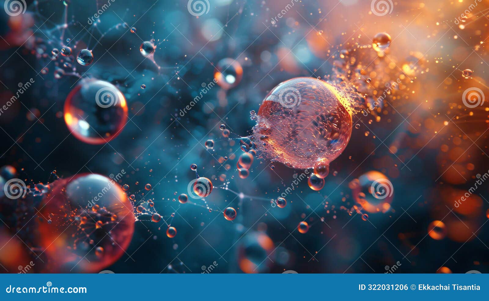 Microscopic Level Which Shows Cell Division by Generative AI Stock ...