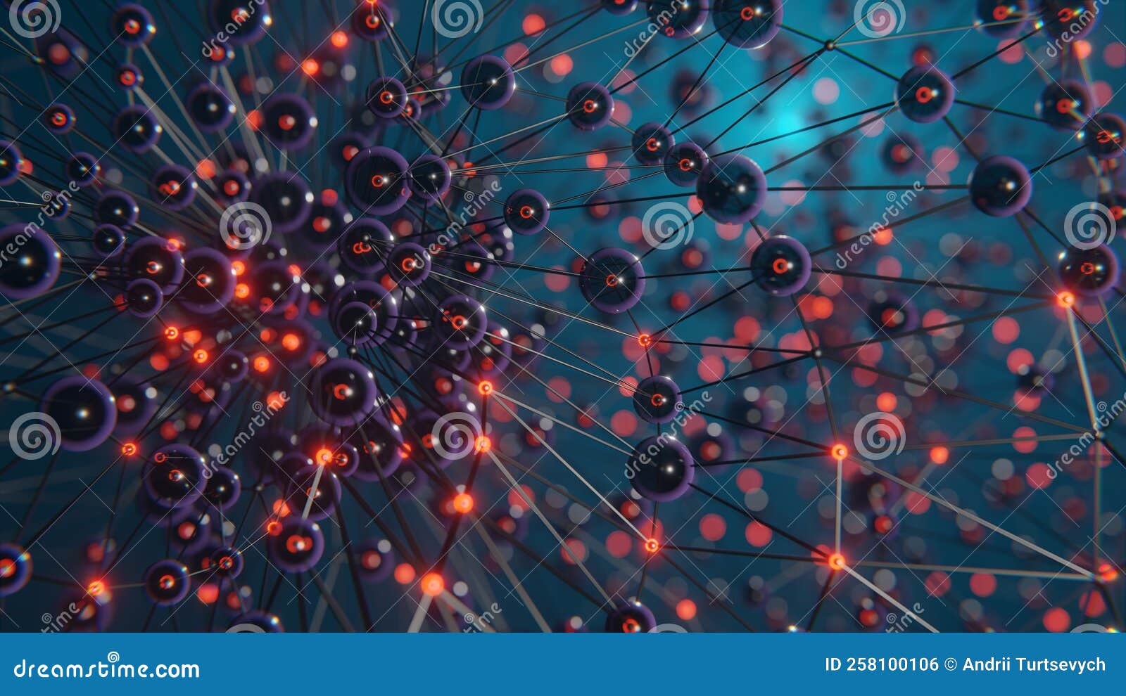 Microscopic Life, Organic Molecule in Liquid, 3D Rendering, the ...