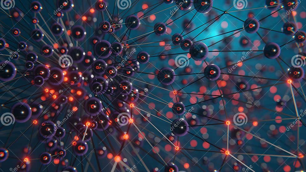 Microscopic Life, Organic Molecule in Liquid, 3D Rendering, the ...