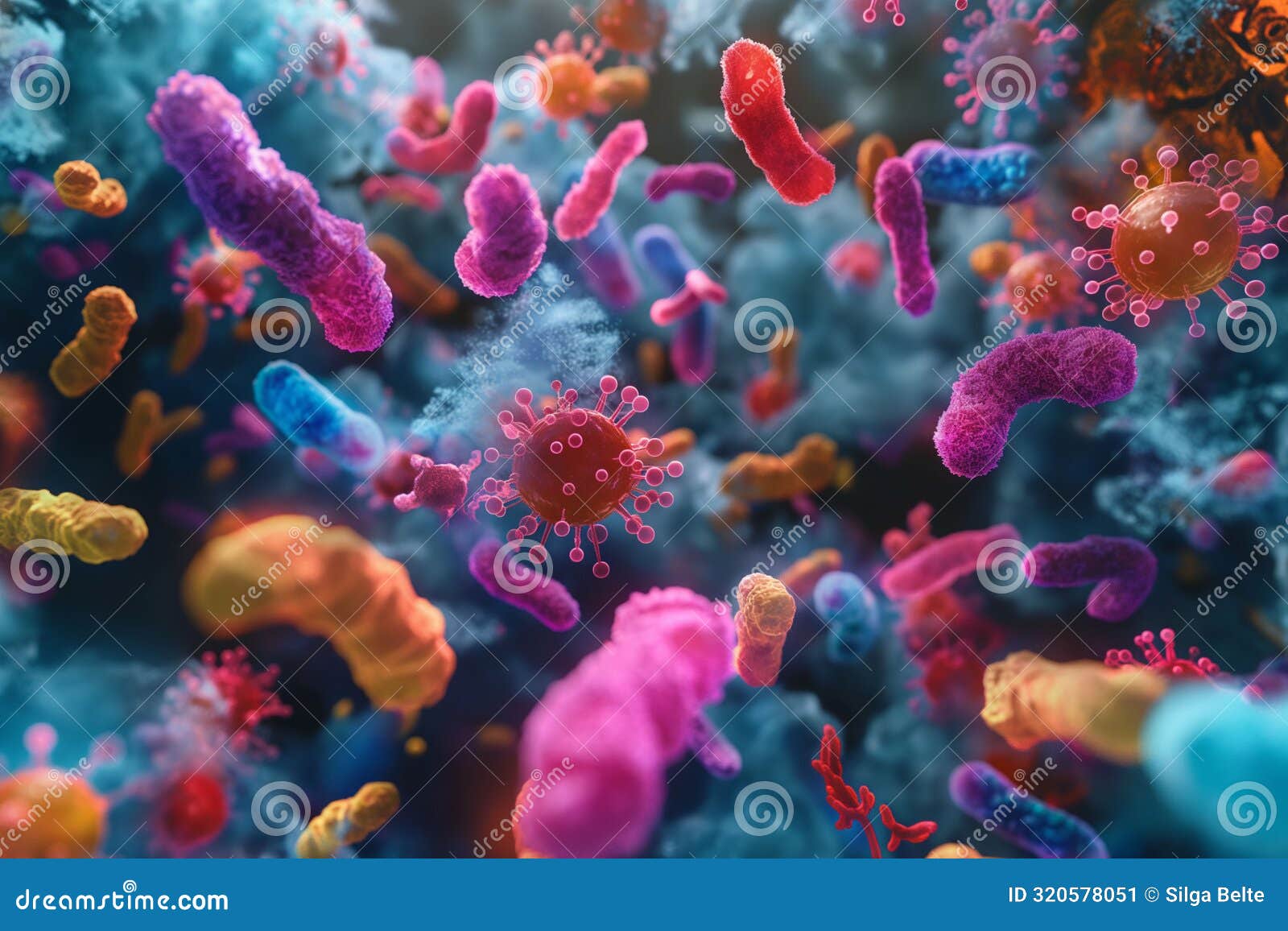 Microscopic Life of Organisms, Bacteria, Cells and Viruses Can Be Seen ...