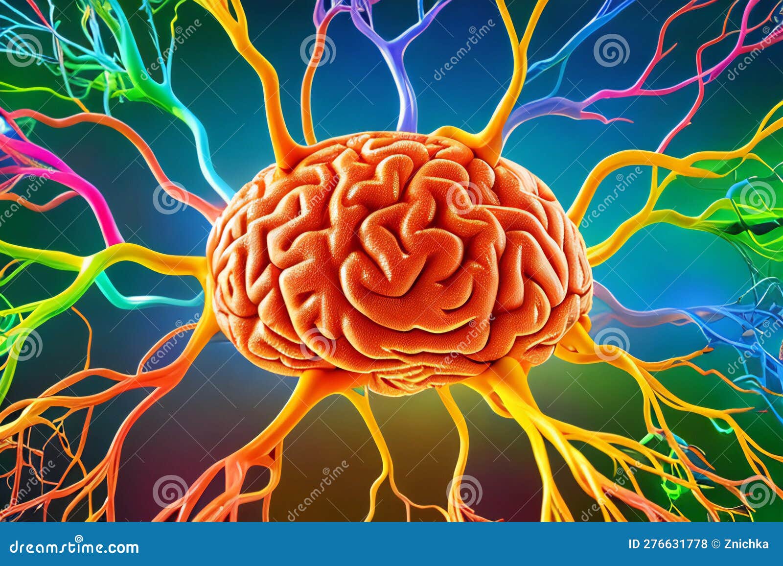 A Microscopic Look at the Intricate Neural Pathways of the Brain Stock ...