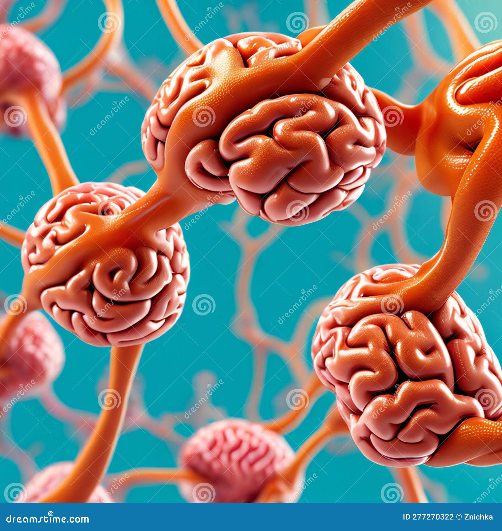 A Microscopic Look at the Intricate Neural Pathways of the Brain Stock ...