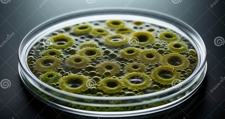 Microscopic Marine Life Under the Microscope Stock Illustration ...