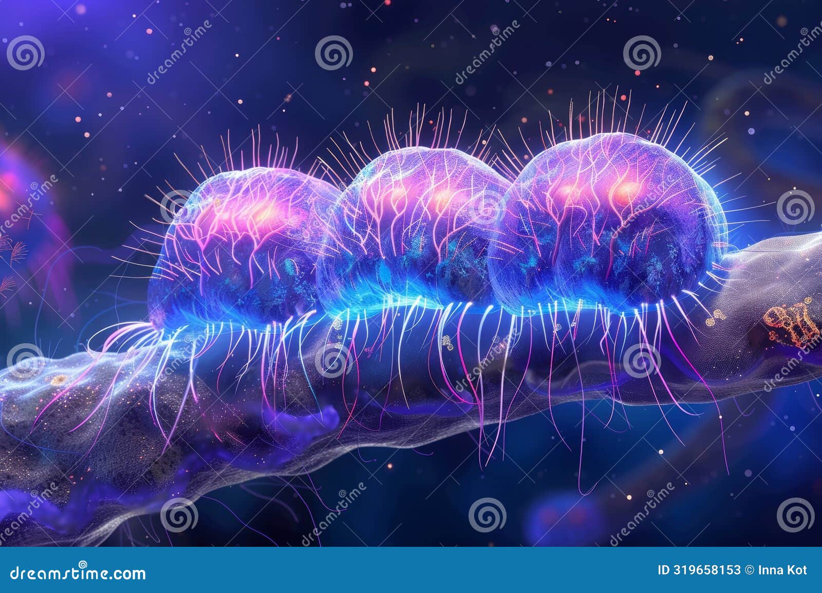 Microscopic Marvel. Explore the Vibrant World of Bacteria Teeming with ...