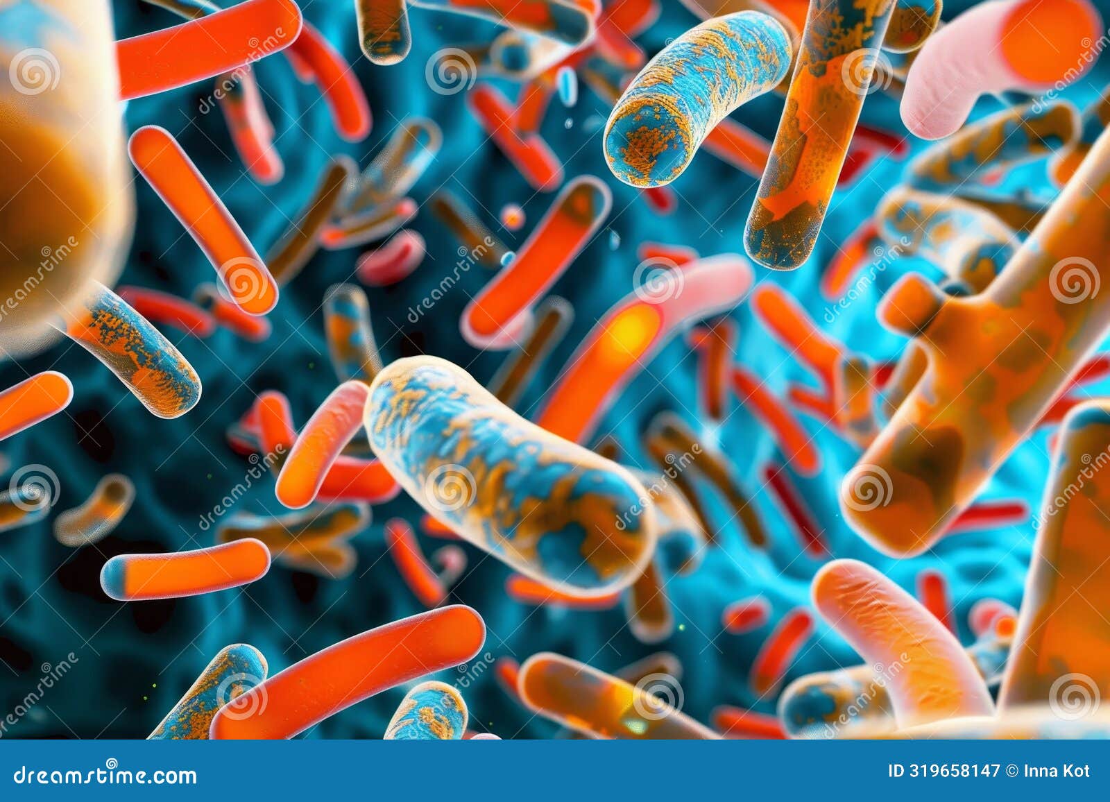 Microscopic Marvel. the Vibrant World of Bacterial Life in Constant ...