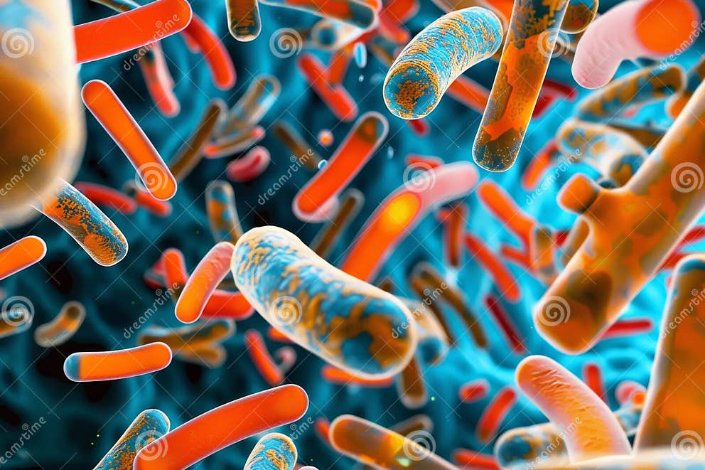 Microscopic Marvel. the Vibrant World of Bacterial Life in Constant ...