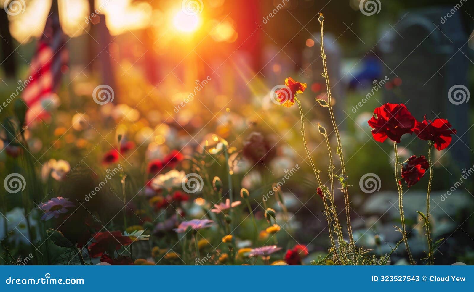 Microscopic Memorial Day Display Showcasing the Quiet Dignity of ...