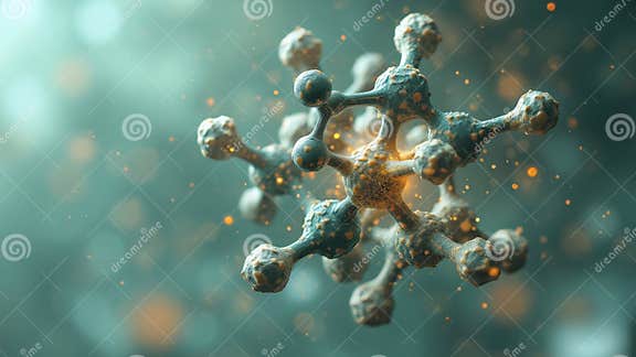 Microscopic Molecular Structure 3D Render, Good Resolution Stock Photo ...
