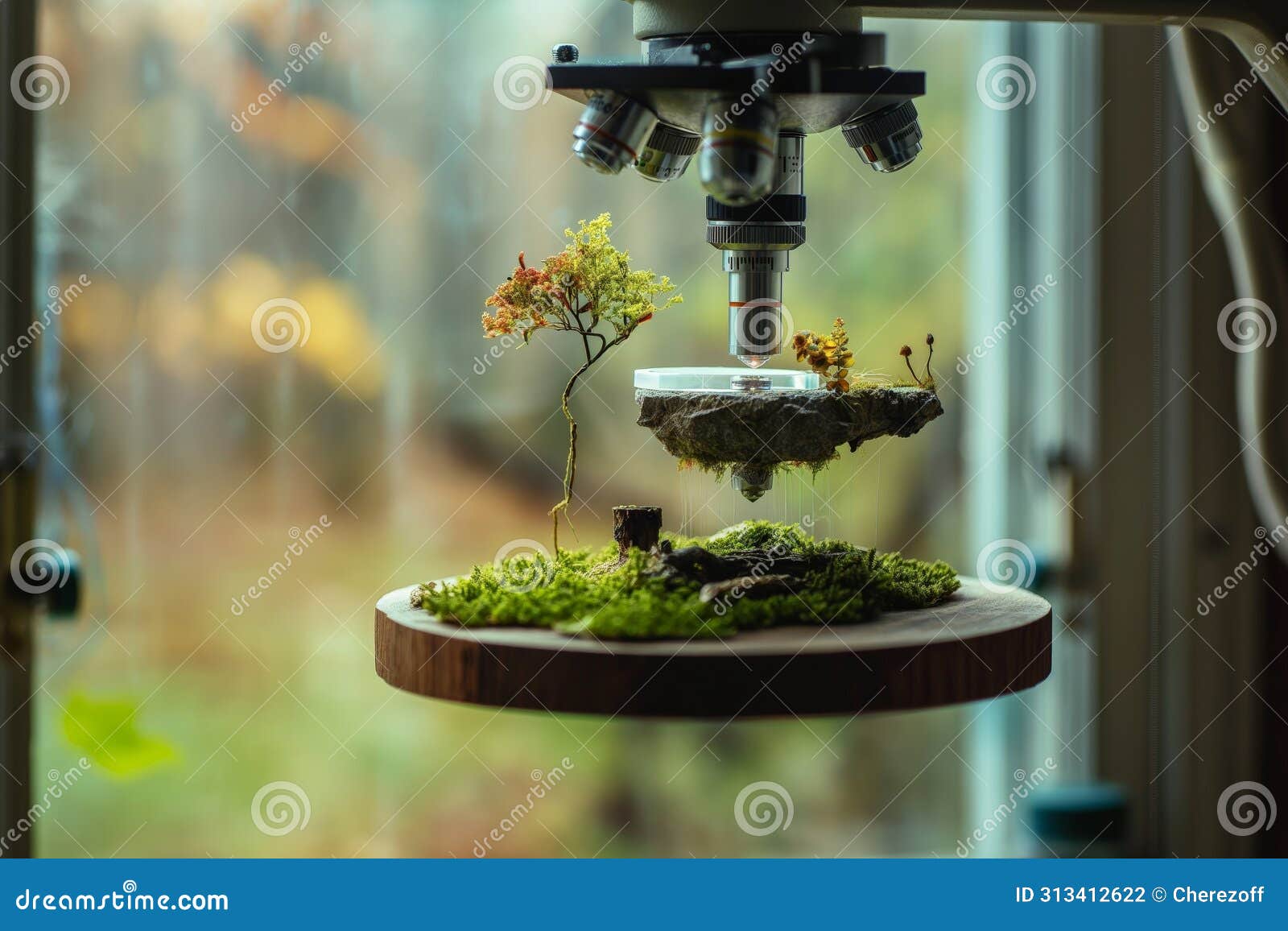 Microscopic Nature Examination Stock Photo - Image of tree, moss: 313412622