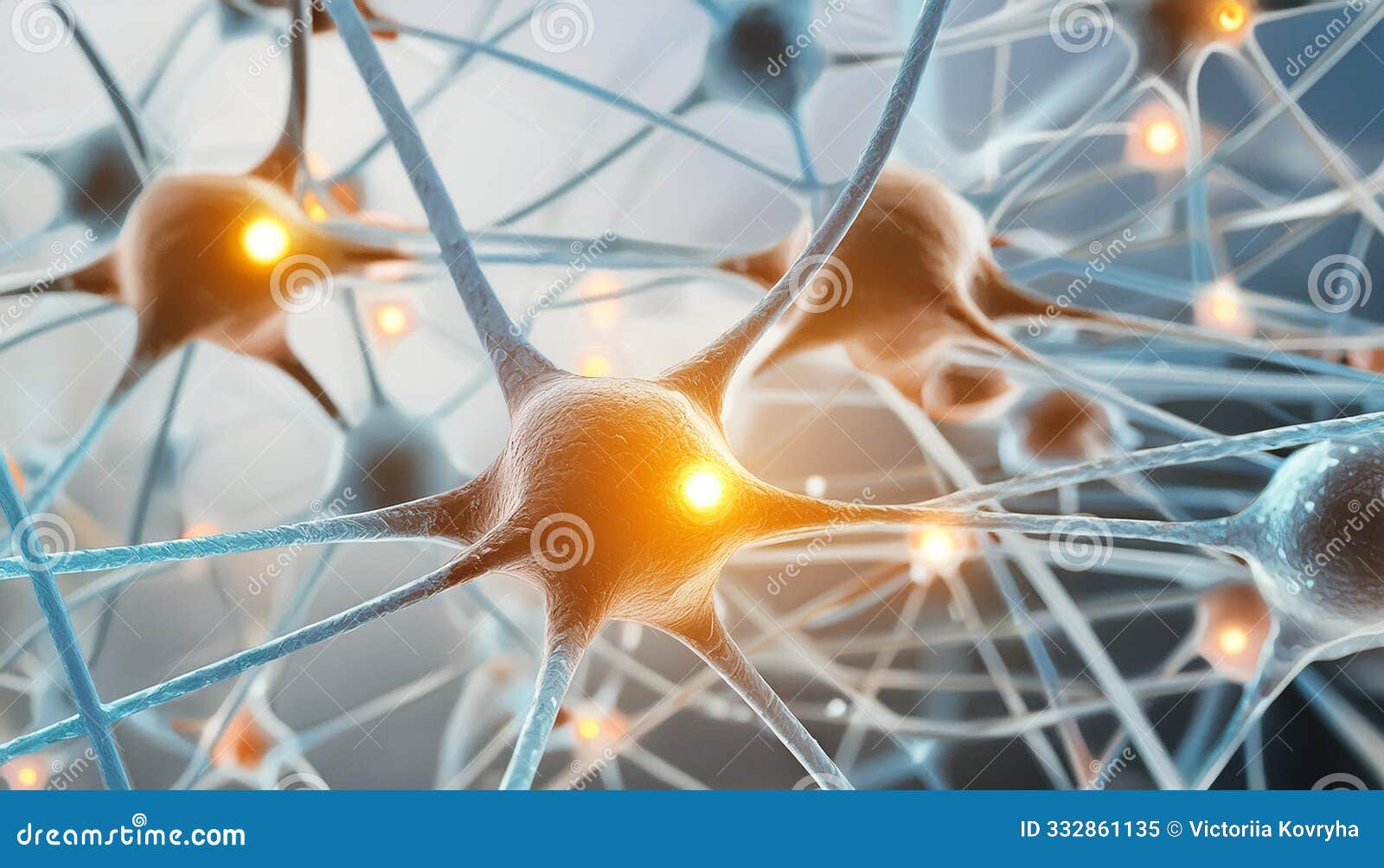 Microscopic Of Neural Network Brain Cells, Human Nervous System ... Microscopic Of Neural Network Brain Cells, Human Nervous System ...