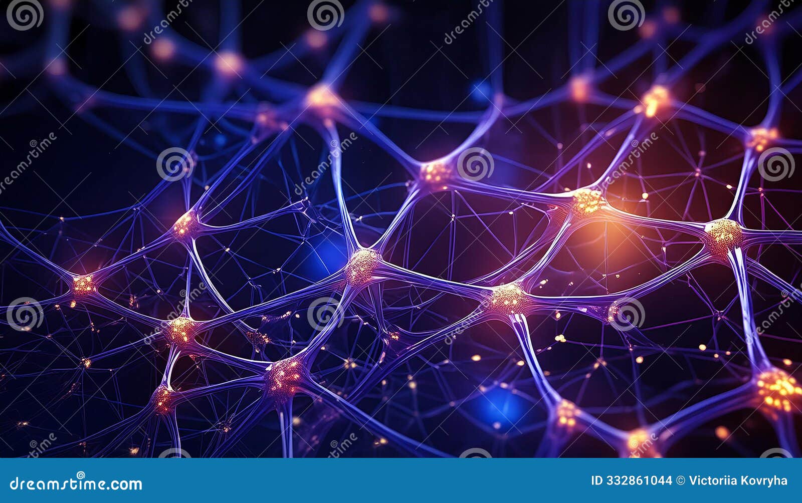 Microscopic Of Neural Network Brain Cells, Human Nervous System ... Microscopic Of Neural Network Brain Cells, Human Nervous System ...