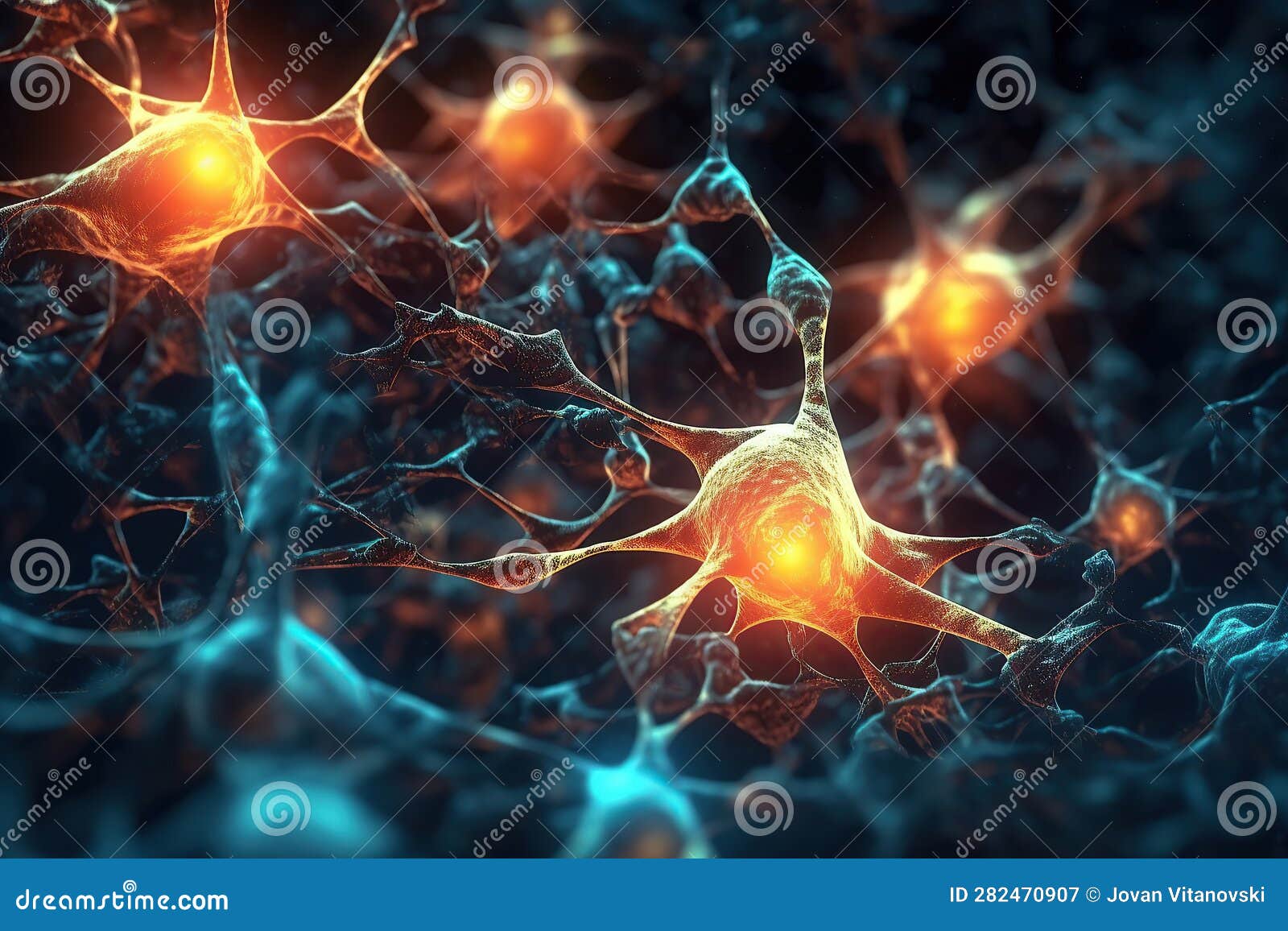 A Microscopic Neuron Fractals with Translucent Light Generative AI ...
