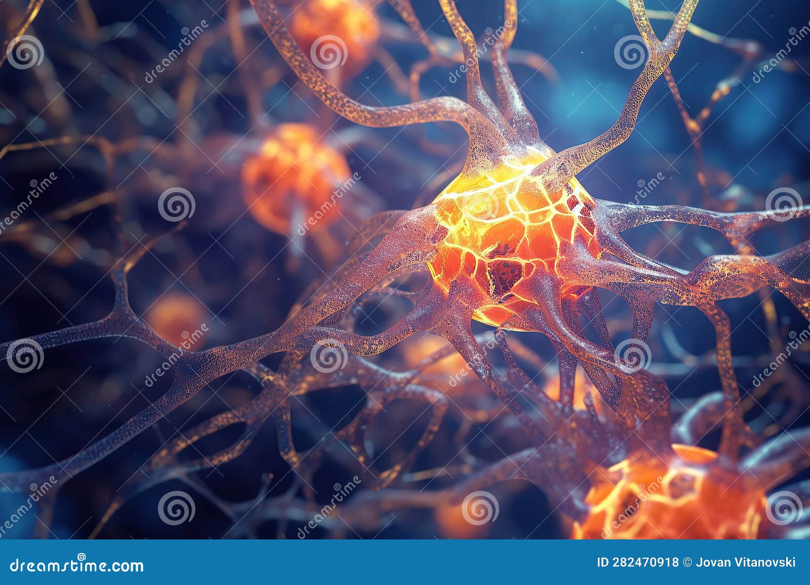 A Microscopic Neuron Fractals with Translucent Light Generative AI ...