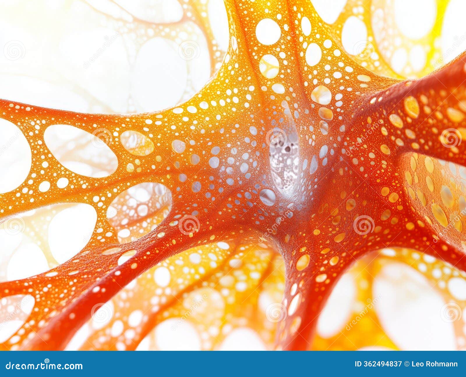 Microscopic Orange Cellular Structure Interconnected Pores Organic ...