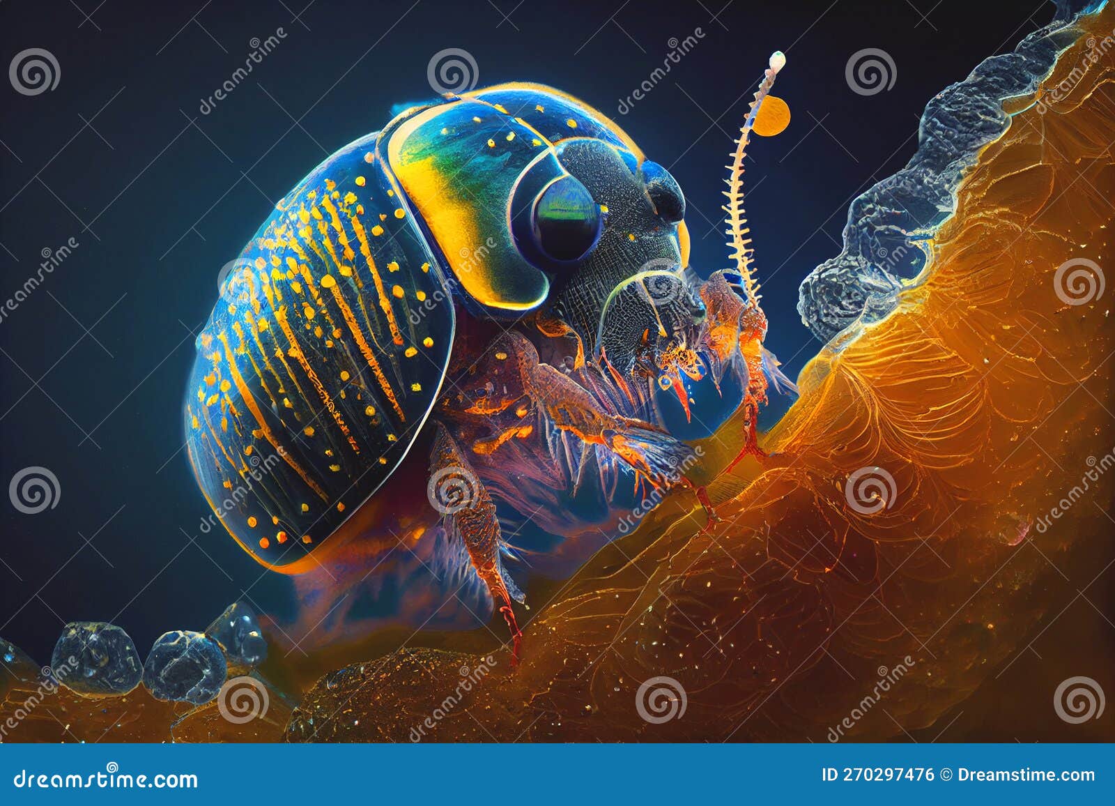Microscopic organism stock illustration. Illustration of bugs - 270297476