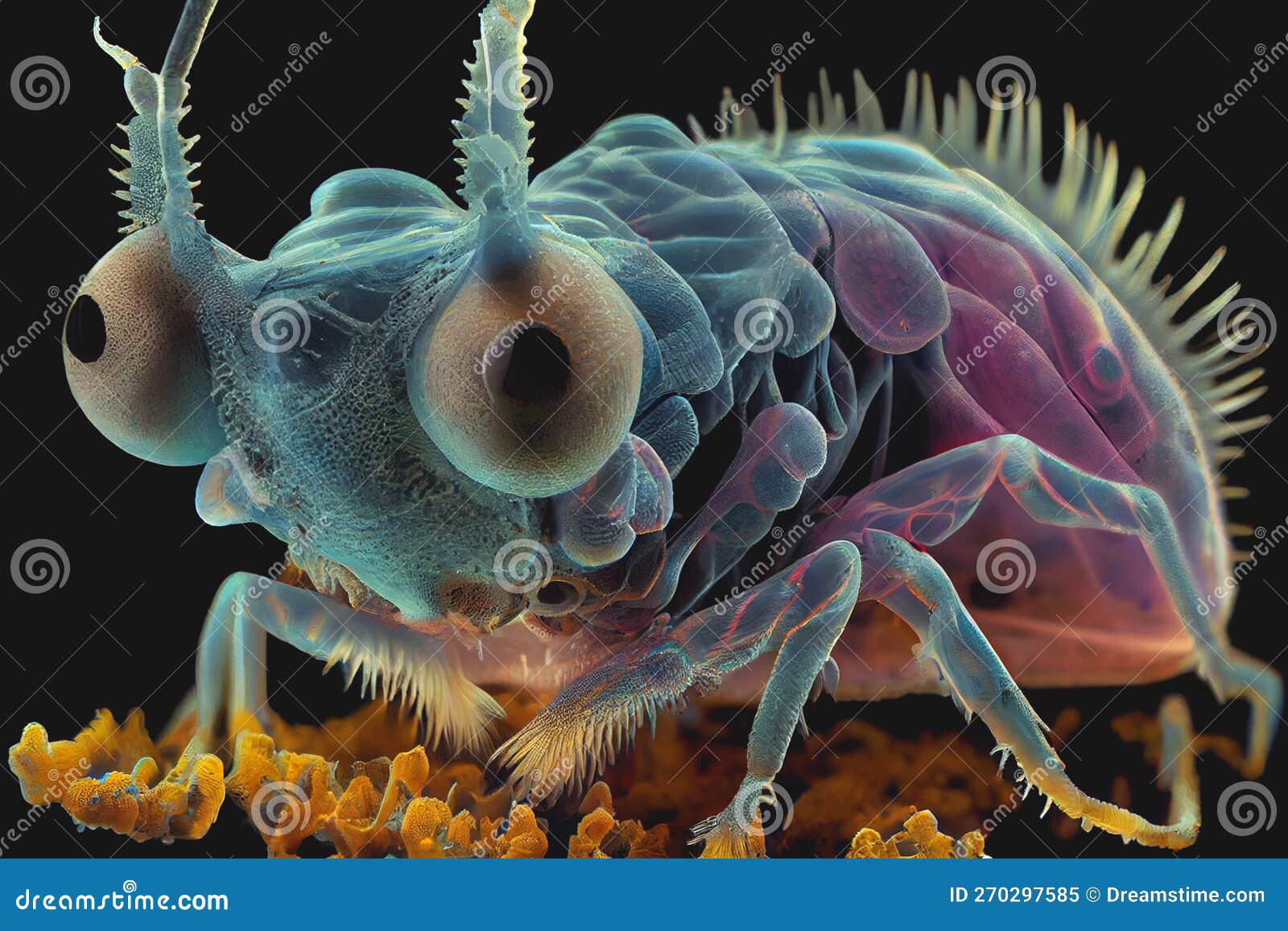 Microscopic Organism Creature Stock Illustration - Illustration of high ...