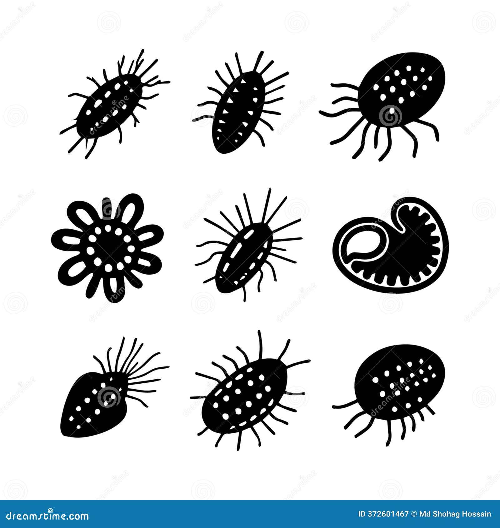 Rotifer Sea Plankton Cartoon Character Flat Vector Illustration ...