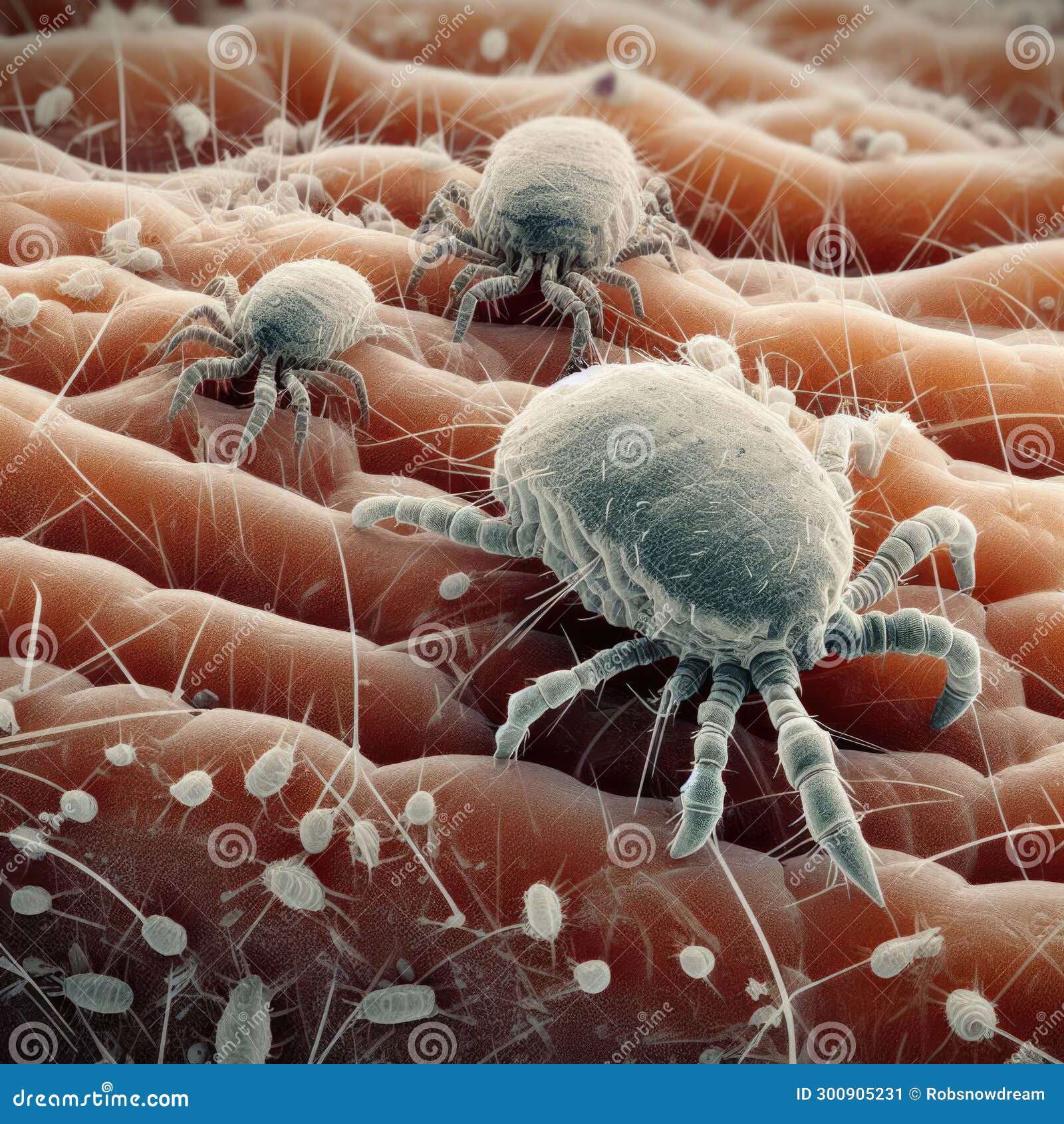 Microscopic Parasites Seen Under Electronic Microscope Stock ...