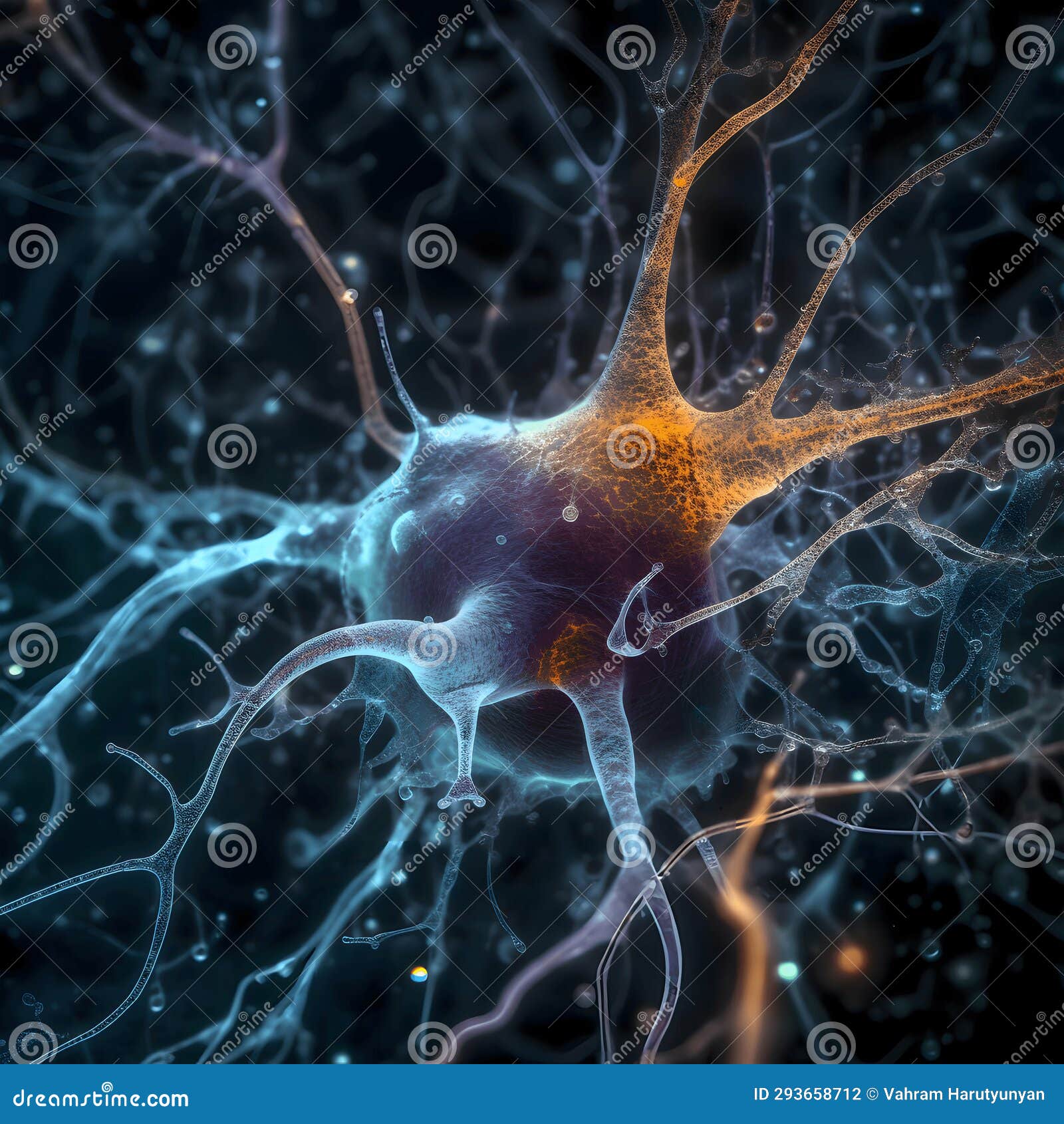 Microscopic Photo Of A Human Neuron Royalty-Free Stock Image ...