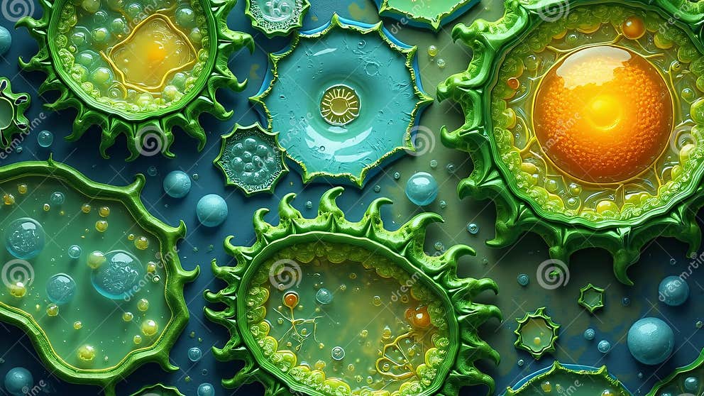 Microscopic Plant Cell, Intricate Structure, High Quality Image Stock ...