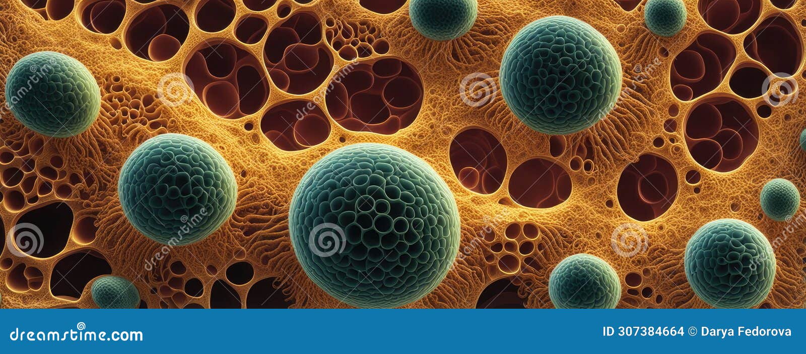 Microscopic Pollen Grains Pattern in Vivid Colors Stock Photo - Image ...