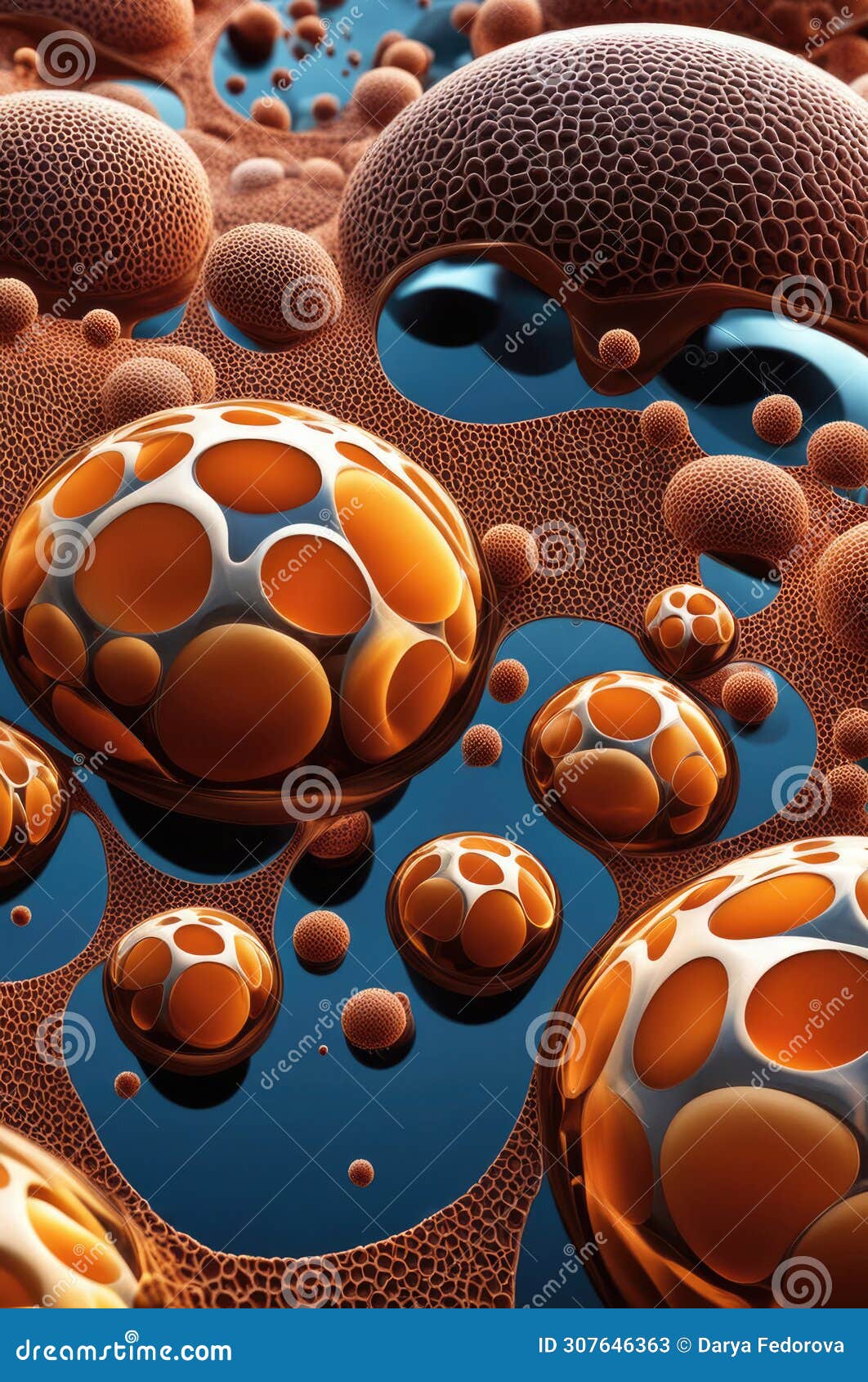 Microscopic Pollen Grains Pattern in Vivid Colors Stock Image - Image ...