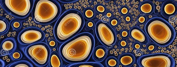 Microscopic Pollen Grains Pattern in Vivid Colors Stock Image - Image ...