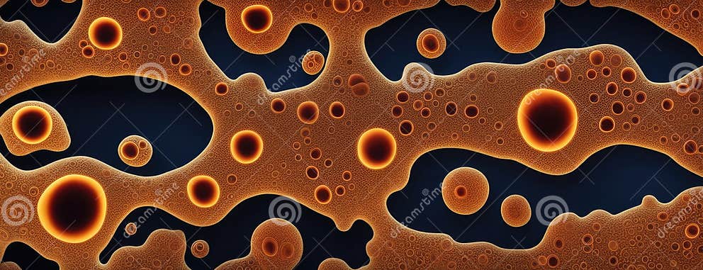 Microscopic Pollen Grains Pattern in Vivid Colors Stock Image - Image ...