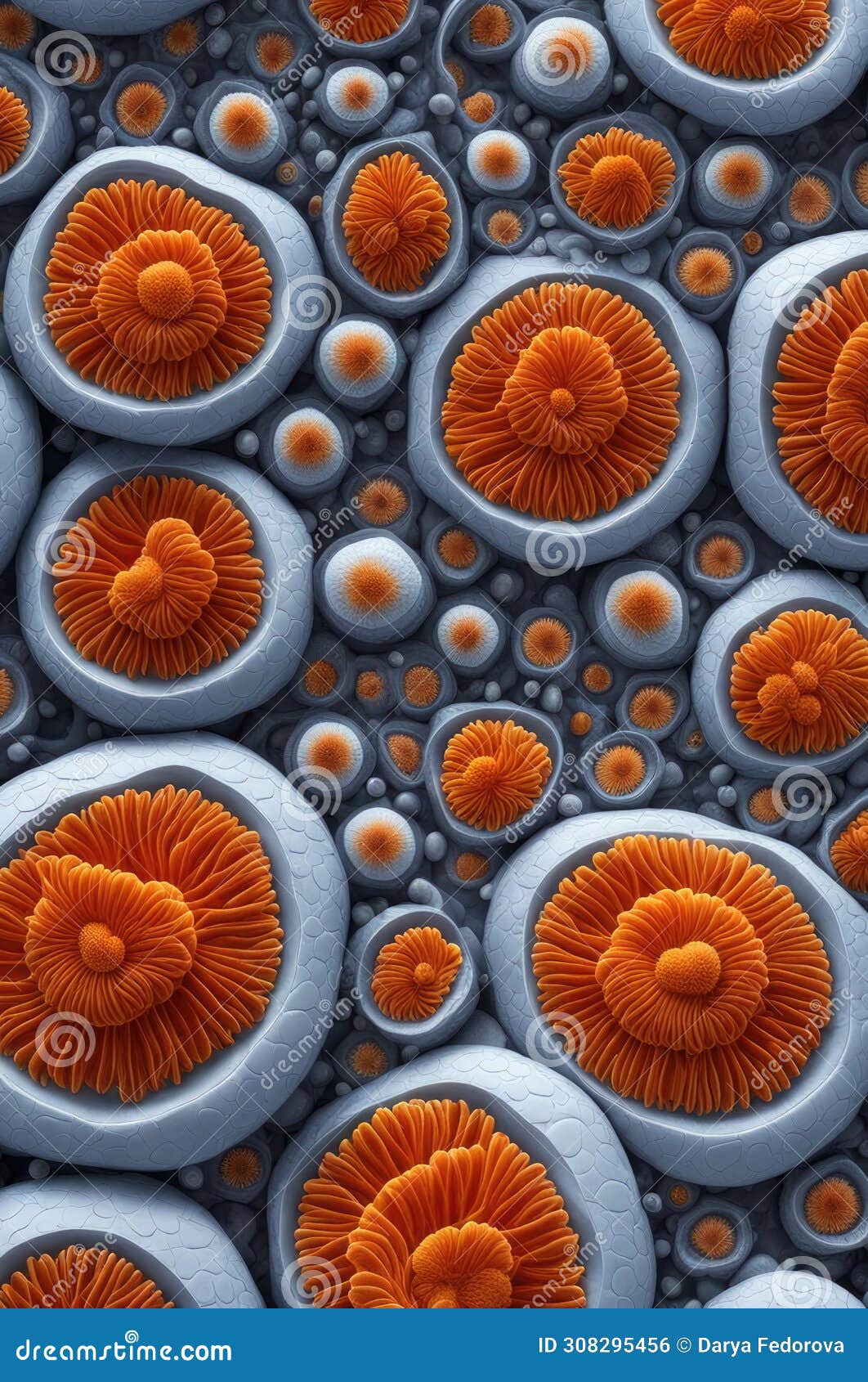 Microscopic Pollen Grains Pattern in Vivid Colors Stock Photo - Image ...