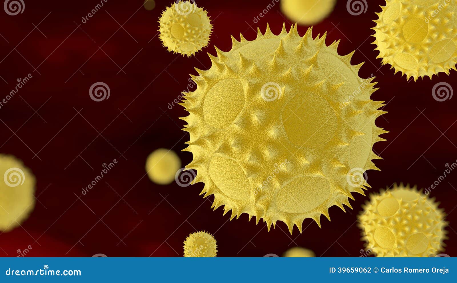 Microscopic pollen stock illustration. Illustration of microscope ...