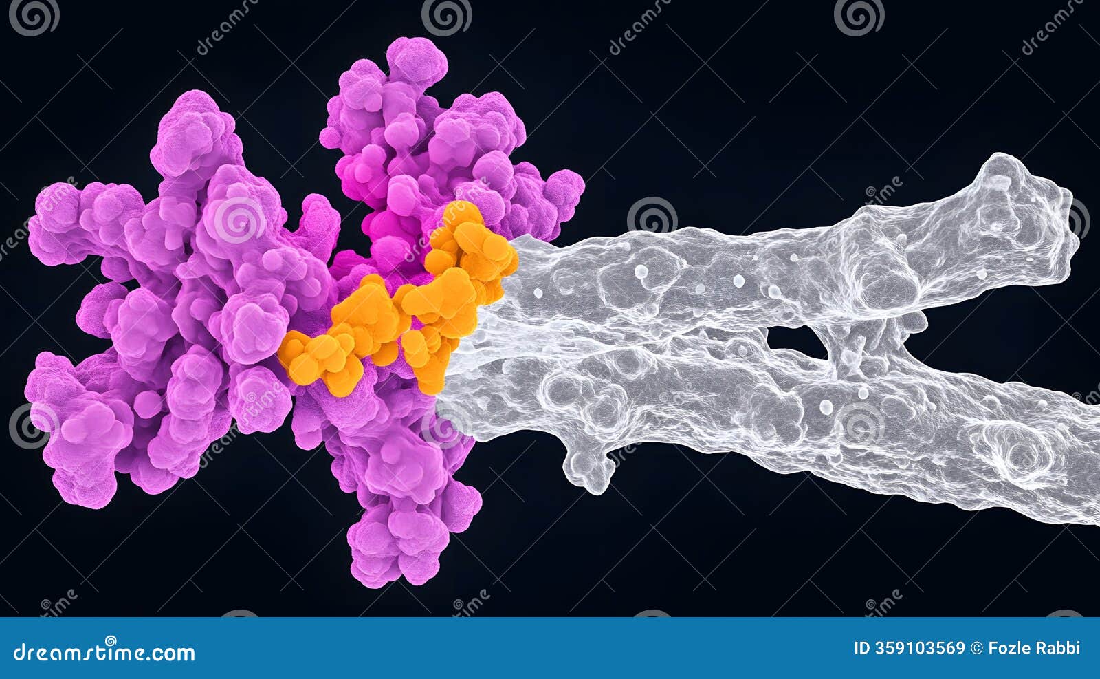 Microscopic Protein Structure Binding To Membrane Good Resolution Stock ...