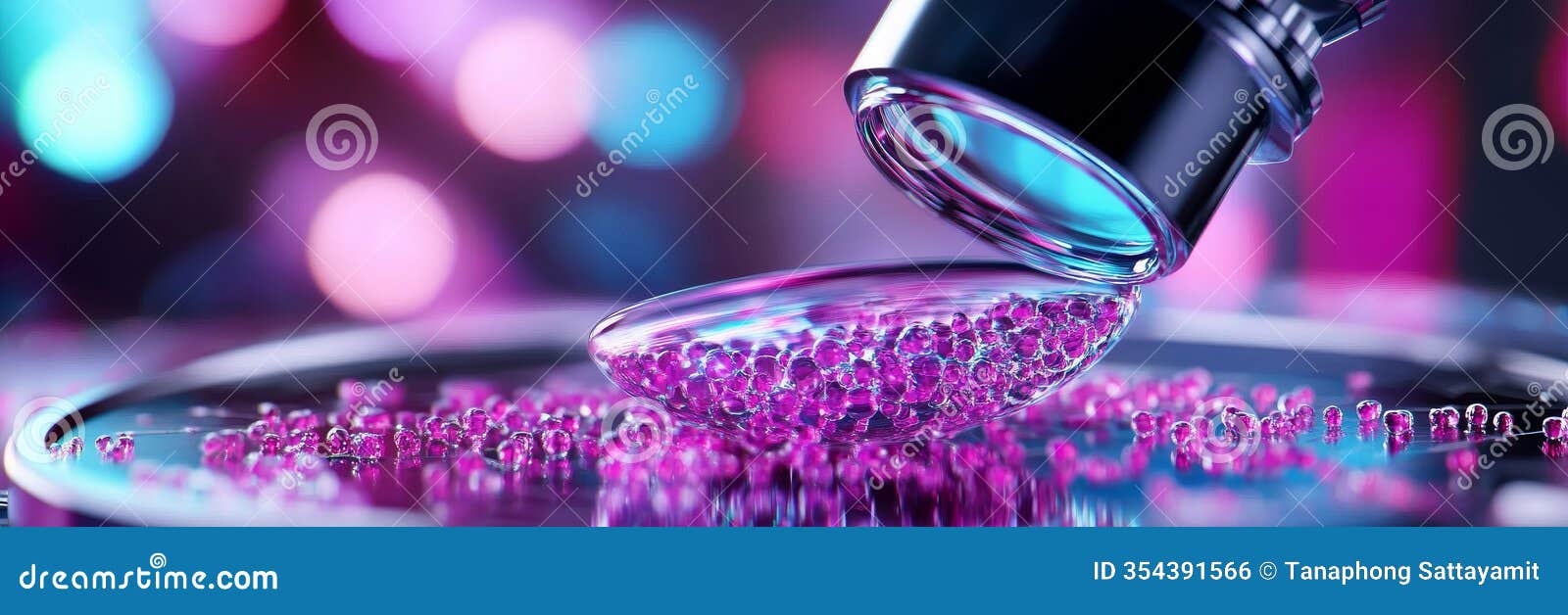 Microscopic Purple Spheres Science Technology Research Innovation ...